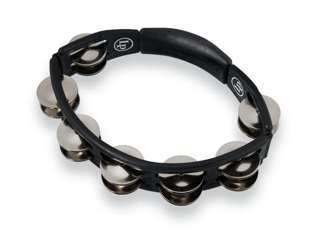 Latin Percussion Cyclops Handheld Tambourine - Black with Steel Jingles ...